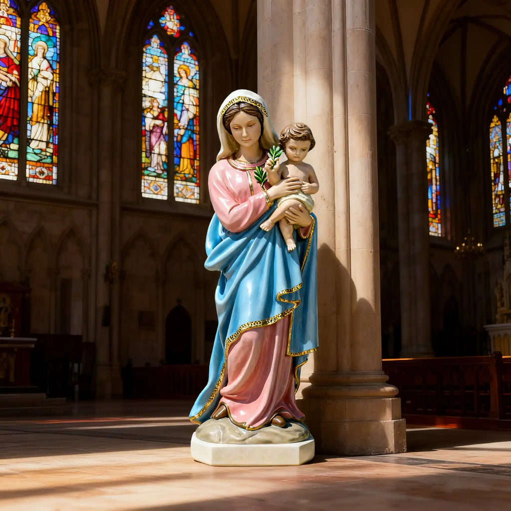 VICTORY Fiberglass Virgin Mary Sculpture Christian Religious Statue ...